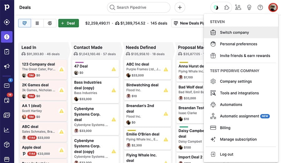 Can I be in multiple Pipedrive company accounts? - Knowledge Base | Pipedrive